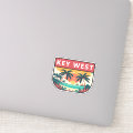 Key West Florida Retro Emblem Sticker | Zazzle
