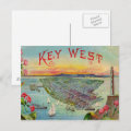 Key West Florida Vintage Illustration Postcard | Zazzle