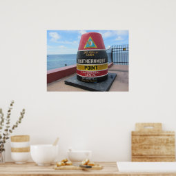 Key West Historic Southernmost Point Buoy Poster | Zazzle