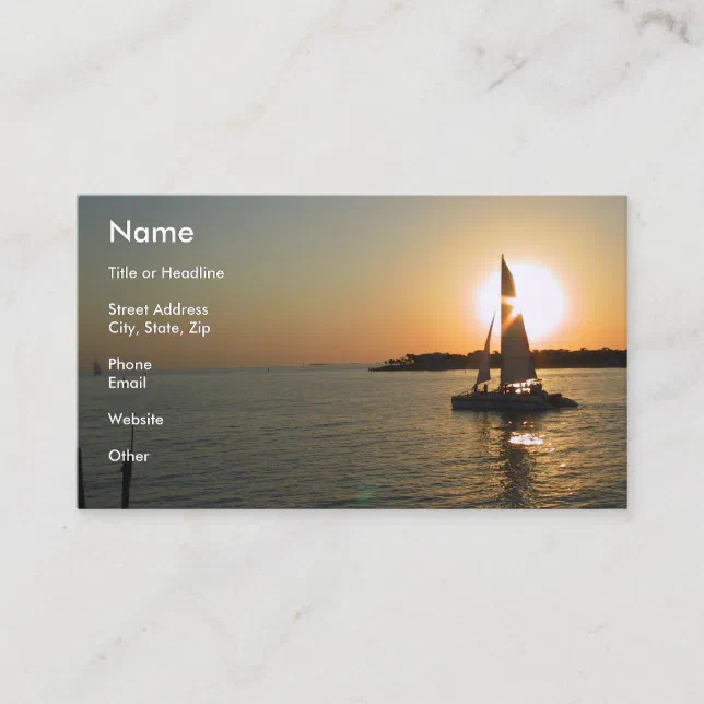 Key West Sunset Business Card | Zazzle
