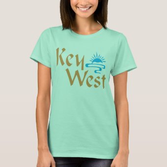 Key West t-shirt with sunset design | Zazzle