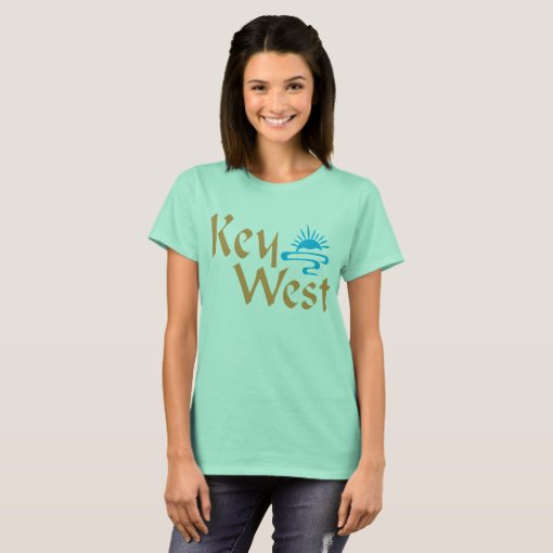 Key West t-shirt with sunset design | Zazzle