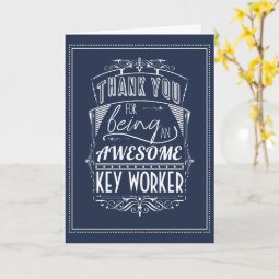 Key Worker Thank You Appreciation Card | Zazzle