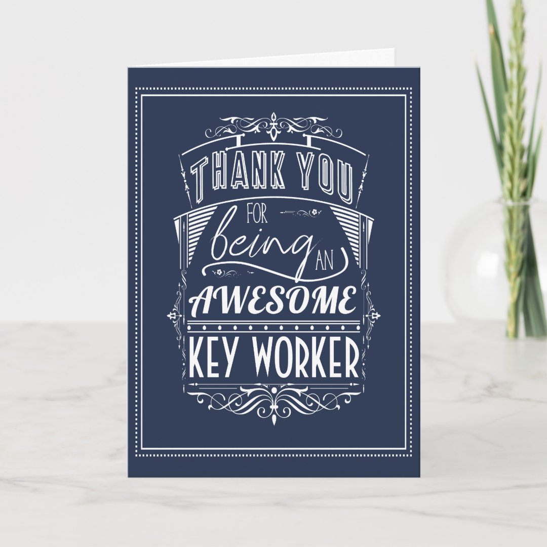 Key Worker Thank You Appreciation Card | Zazzle