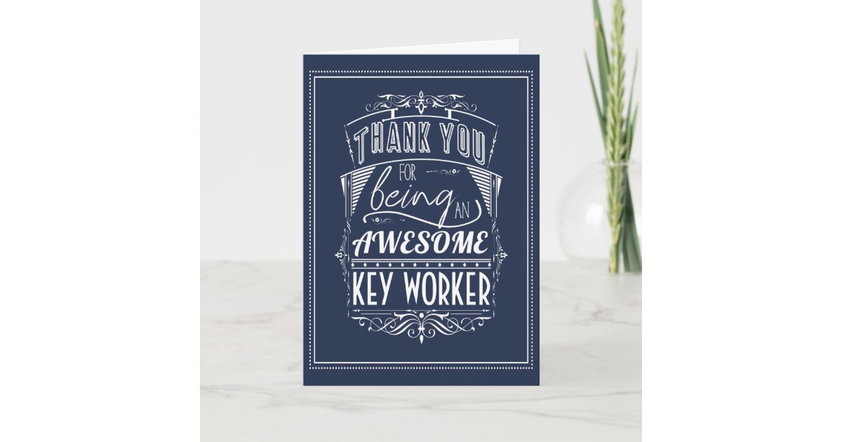 Key Worker Thank You Appreciation Card | Zazzle