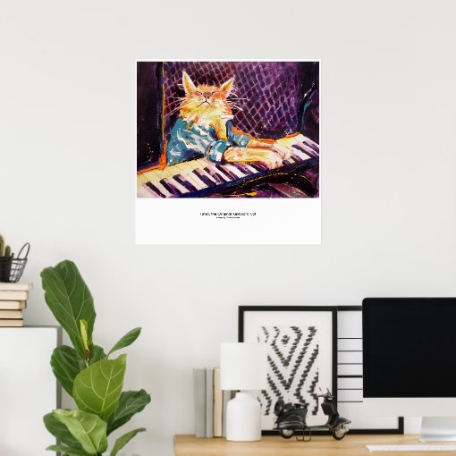 keyboard Cat Color Poster | Zazzle