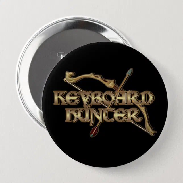 Keyboard Hunter MMORPG Button | Zazzle
