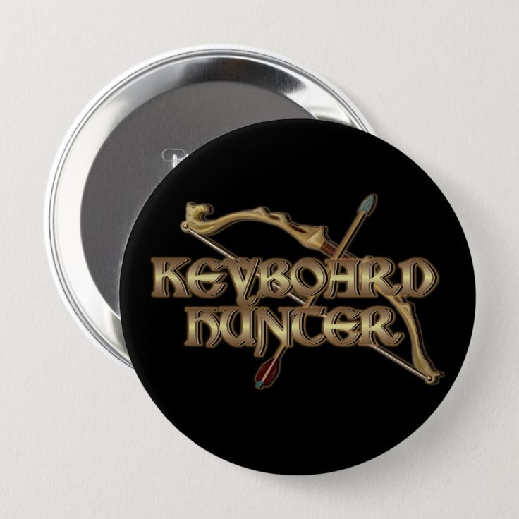 Keyboard Hunter MMORPG Button | Zazzle