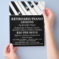 Keyboard Keys, Keyboard, Piano Lessons Flyer | Zazzle