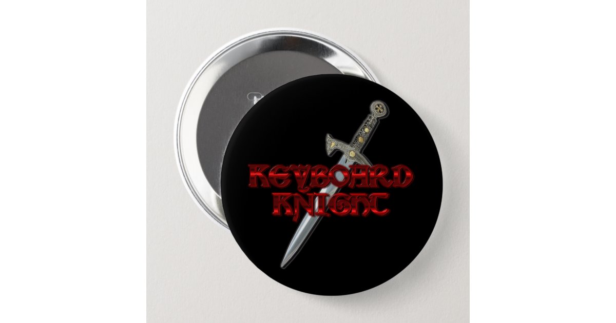 Keyboard Knight MMORPG Button | Zazzle