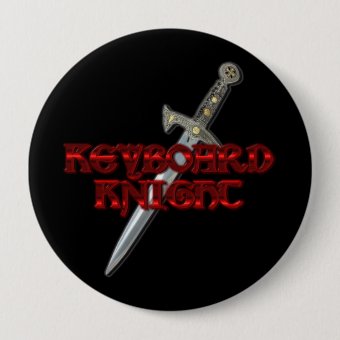 Keyboard Knight MMORPG Button | Zazzle