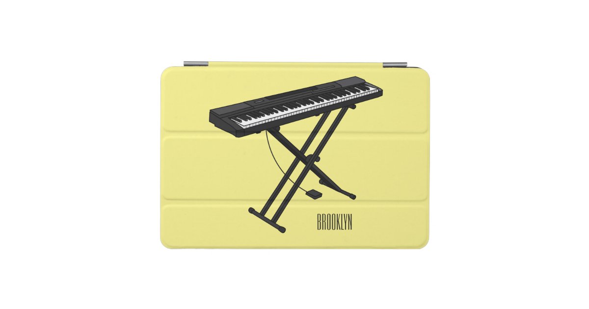 Keyboard piano cartoon illustration iPad mini cover | Zazzle