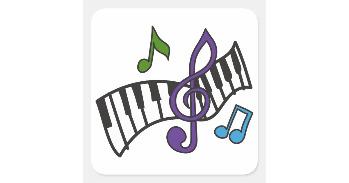 Keyboard Square Sticker | Zazzle