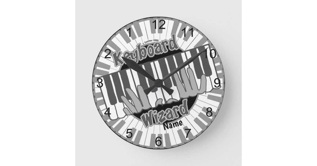 Keyboard Wizard clock | Zazzle