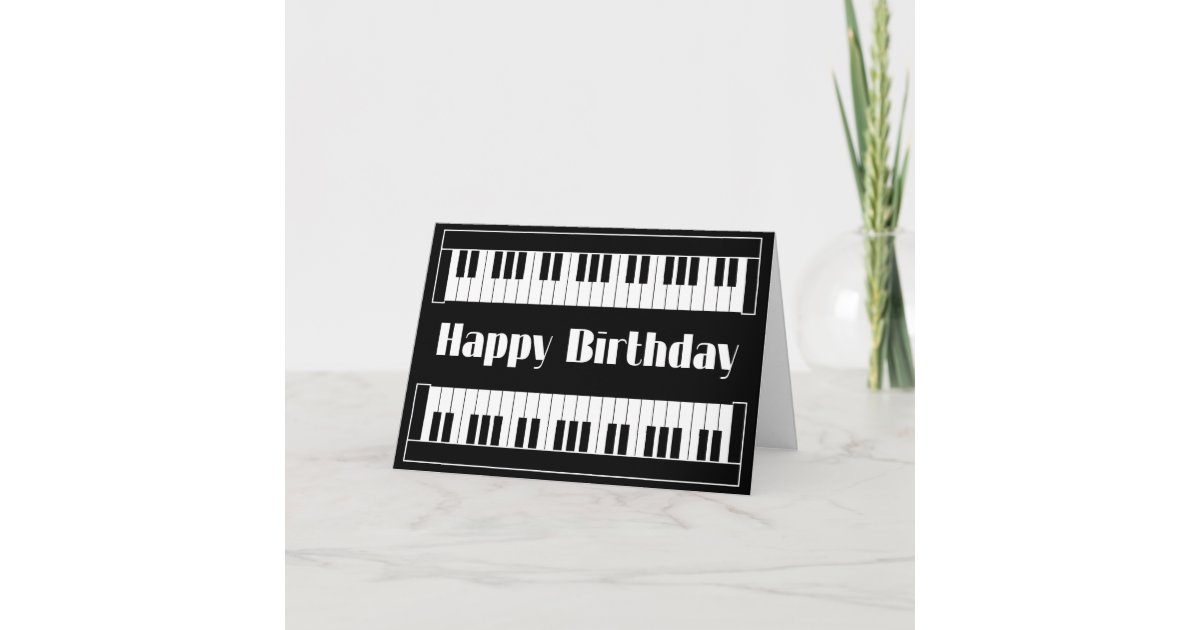 Keyboards Happy Birthday Card | Zazzle