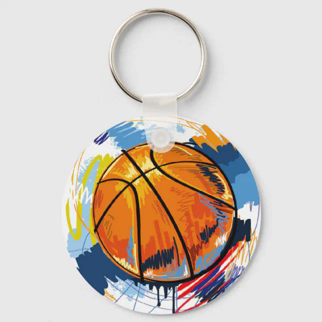 Keychain-Basketball Keychain | Zazzle