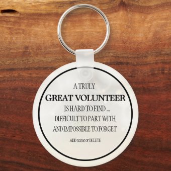 Keychain for volunteer thank you appreciation gift | Zazzle