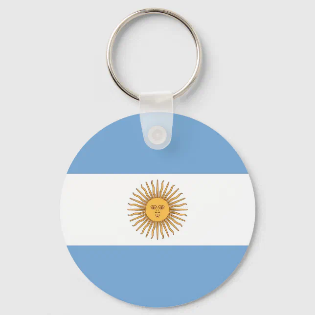 Keychain with Flag of Argentina | Zazzle