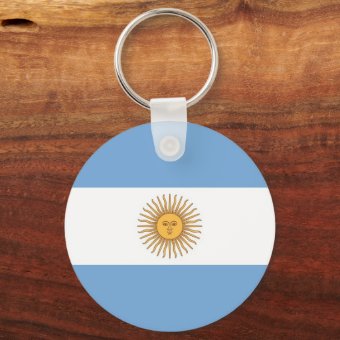 Keychain with Flag of Argentina | Zazzle