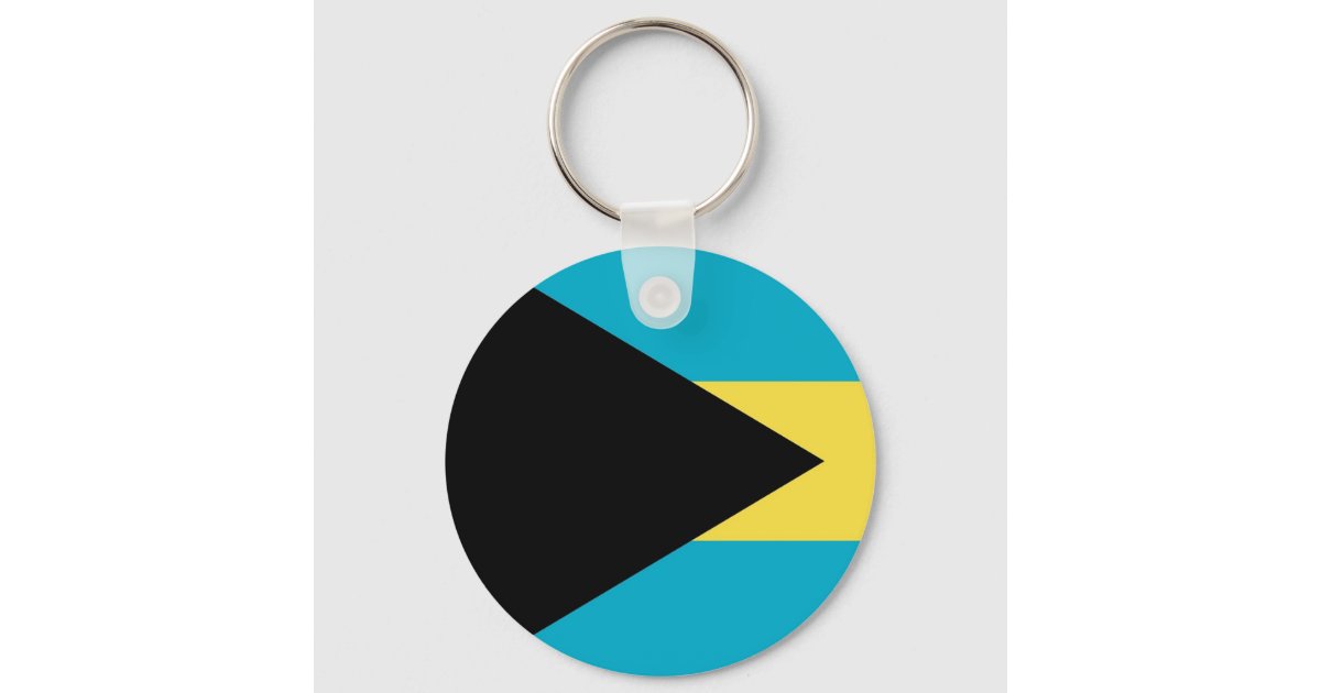 Keychain with Flag of Bahamas | Zazzle