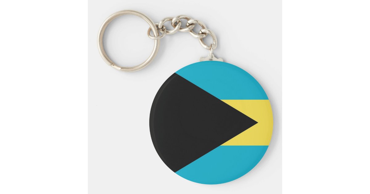 Keychain with Flag of Bahamas | Zazzle