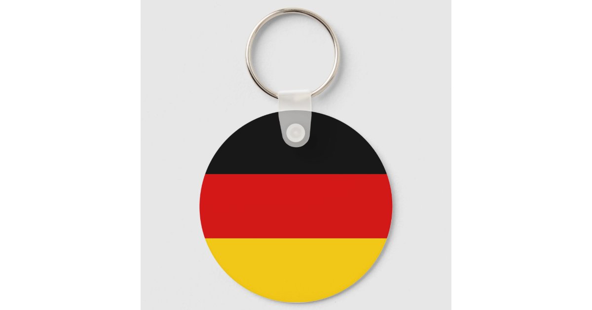 Keychain with Flag of Germany | Zazzle