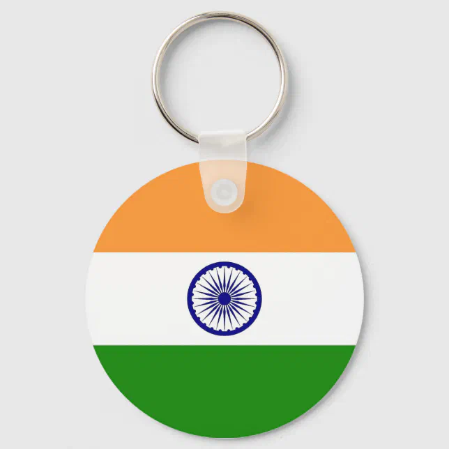 Keychain with Flag of India | Zazzle