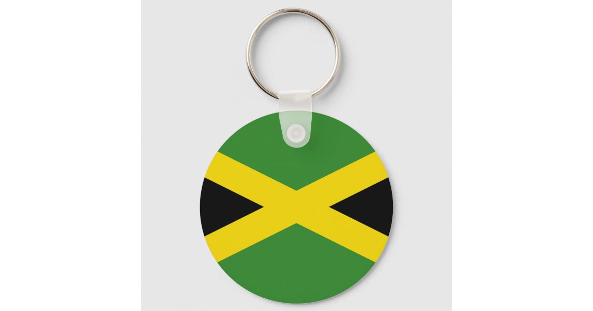 Keychain with Flag of Jamaica | Zazzle