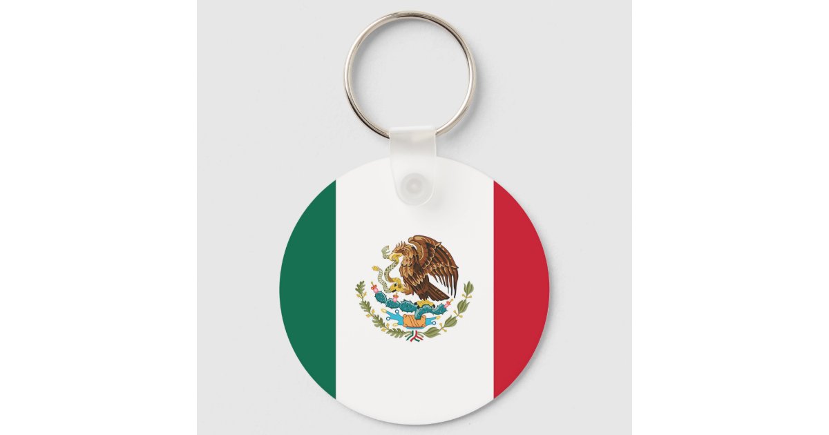 Keychain with Flag of Mexico | Zazzle
