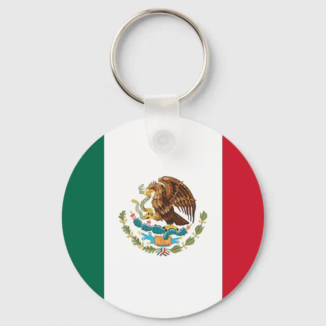 Keychain with Flag of Mexico | Zazzle