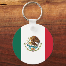 Keychain with Flag of Mexico | Zazzle