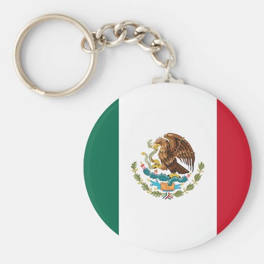Keychain with Flag of Mexico | Zazzle.com
