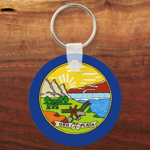 Keychain with Flag of Montana State | Zazzle