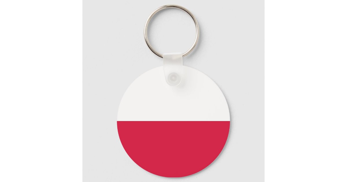 Keychain with Flag of Poland | Zazzle