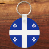 Keychain with Flag of Quebec, Canada | Zazzle