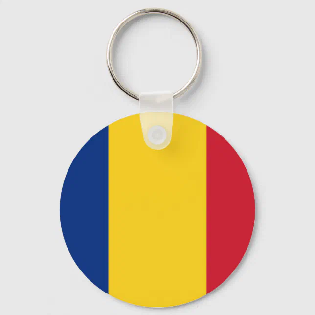 Keychain with Flag of Romania | Zazzle