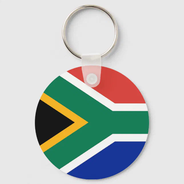 Keychain with Flag of South Africa | Zazzle