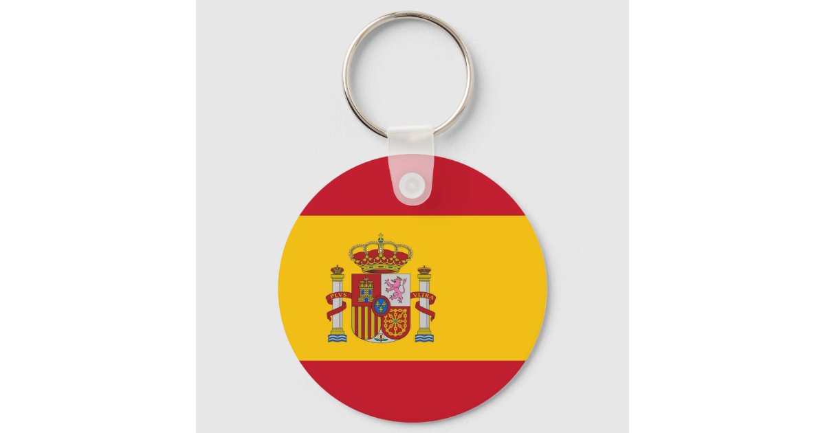 Keychain with Flag of Spain | Zazzle