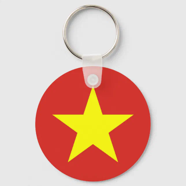 Keychain with Flag of Vietnam | Zazzle