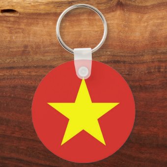 Keychain with Flag of Vietnam | Zazzle
