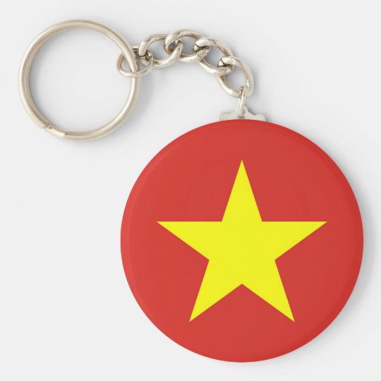 Keychain with Flag of Vietnam | Zazzle.com
