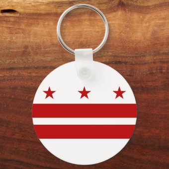 Keychain with Flag of Washington DC | Zazzle