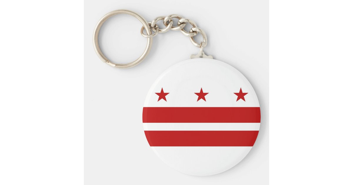 Keychain with Flag of Washington DC | Zazzle.com