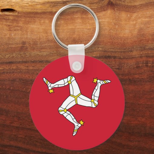 Keychain with Isle of Man Flag, United Kingdom | Zazzle