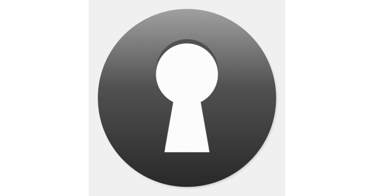 Keyhole Button-Style Classic Round Sticker | Zazzle