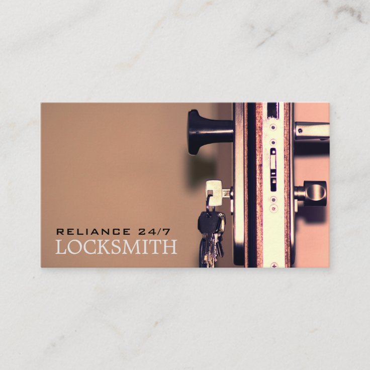Keys in Door, Locksmith Business Card | Zazzle