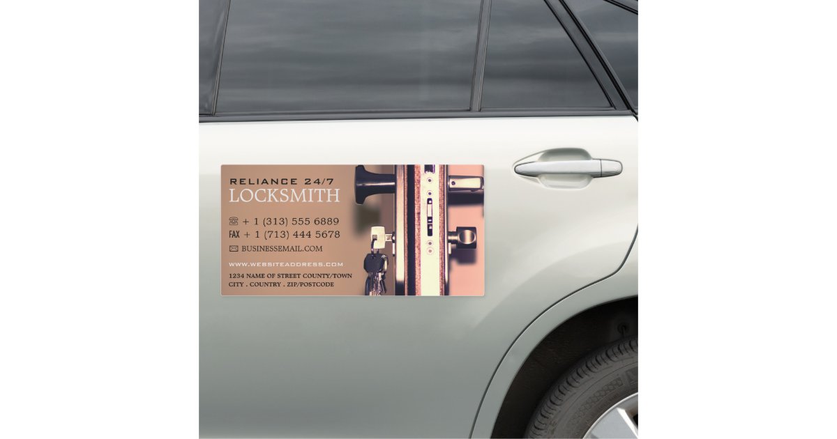 Keys in Door, Locksmith Car Magnet | Zazzle