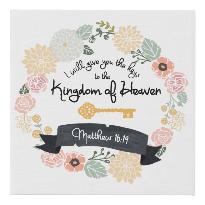 Keys to the Kingdom of Heaven Christian Wall Art | Zazzle.com