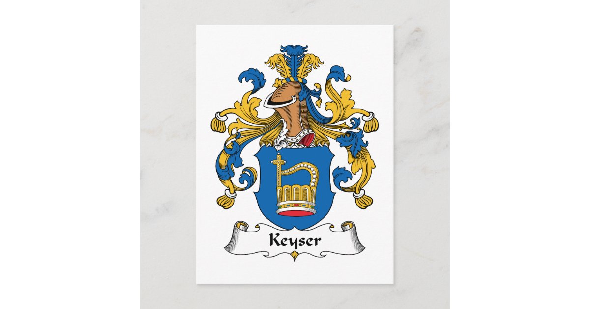 Keyser Family Crest Postcard | Zazzle