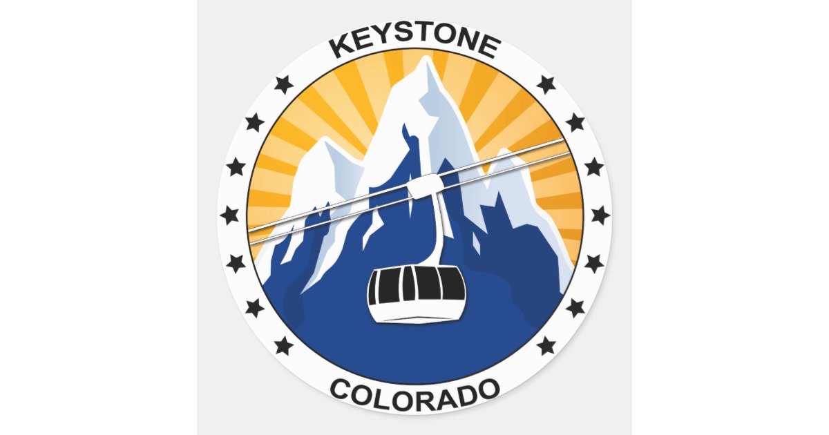 Keystone Colorado Classic Round Sticker | Zazzle